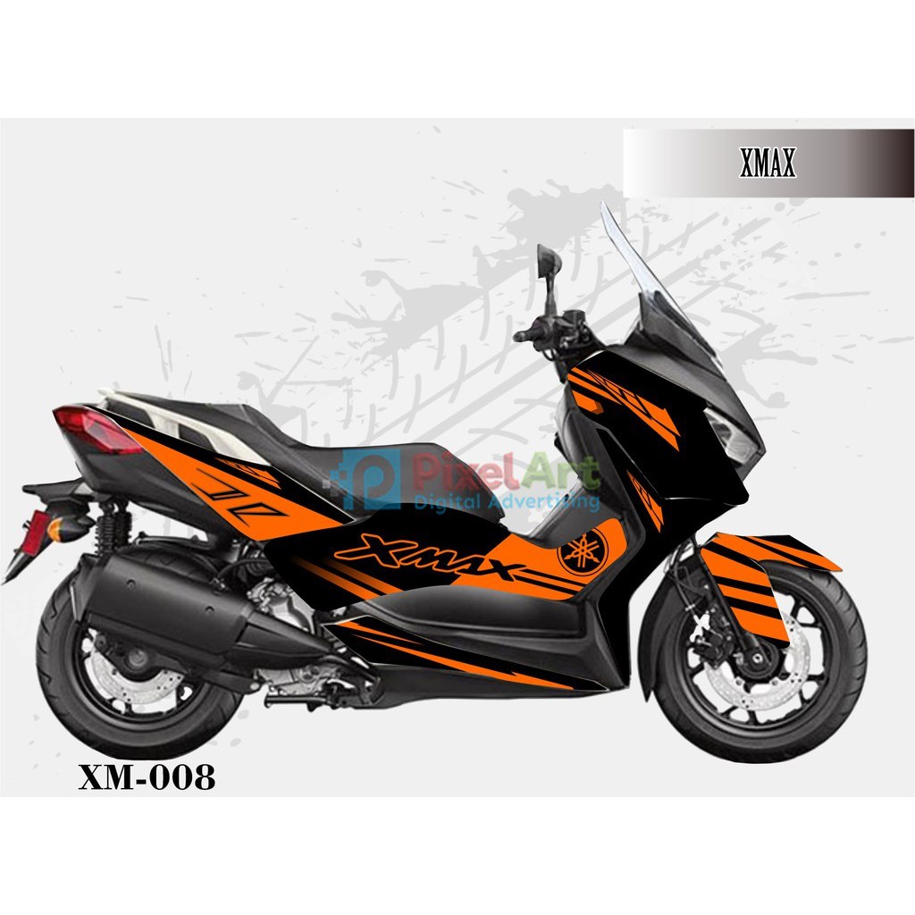 Jual STICKER DECAL XMAX GRAFIS ORANGE FULL BODY PREMIUM QUALITY ...
