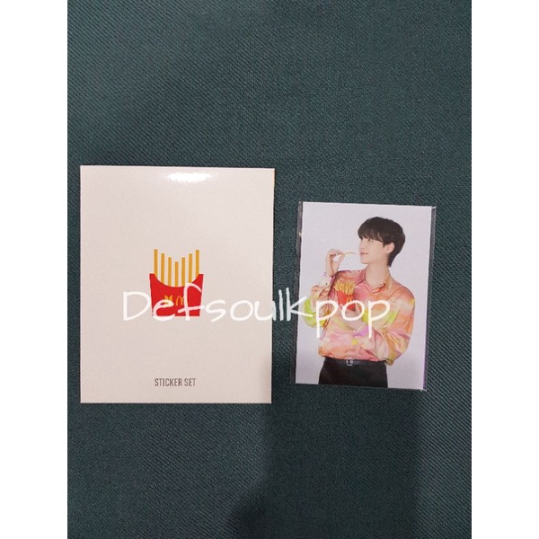 Jual BTS x MCD - Logo Sticker Set with Suga Photocard | Shopee Indonesia