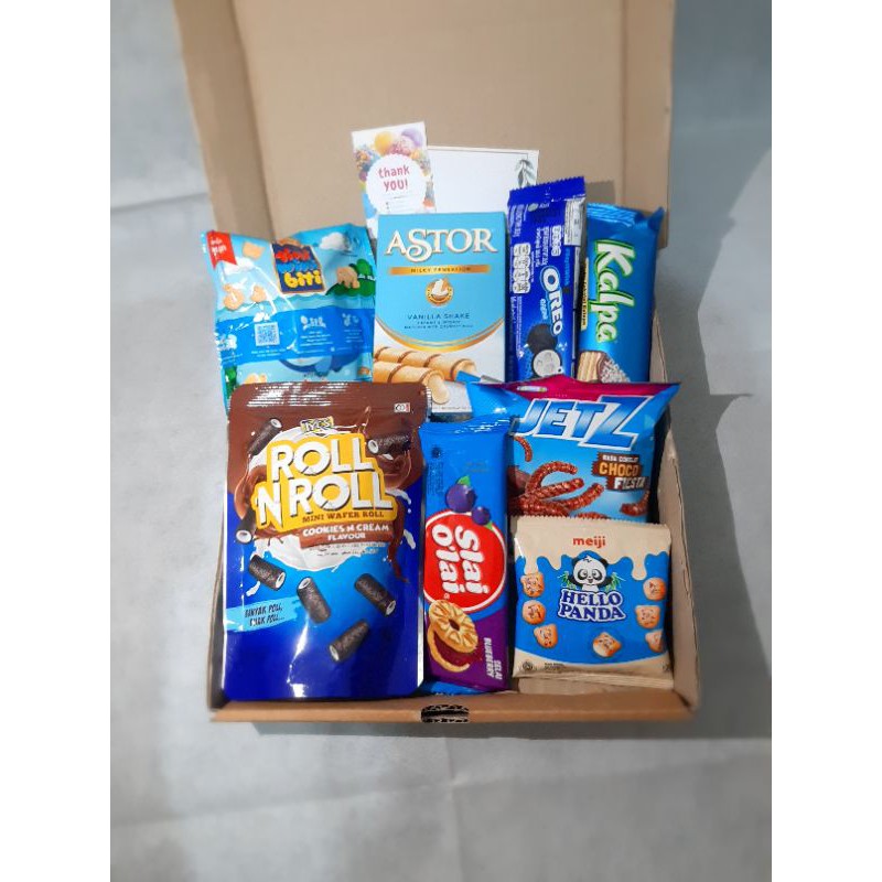 Jual SNACK BOX BIRU GIFT BOX BIRU SNACK BOX WISUDA SNACK BOX ULANGTAHUN ...