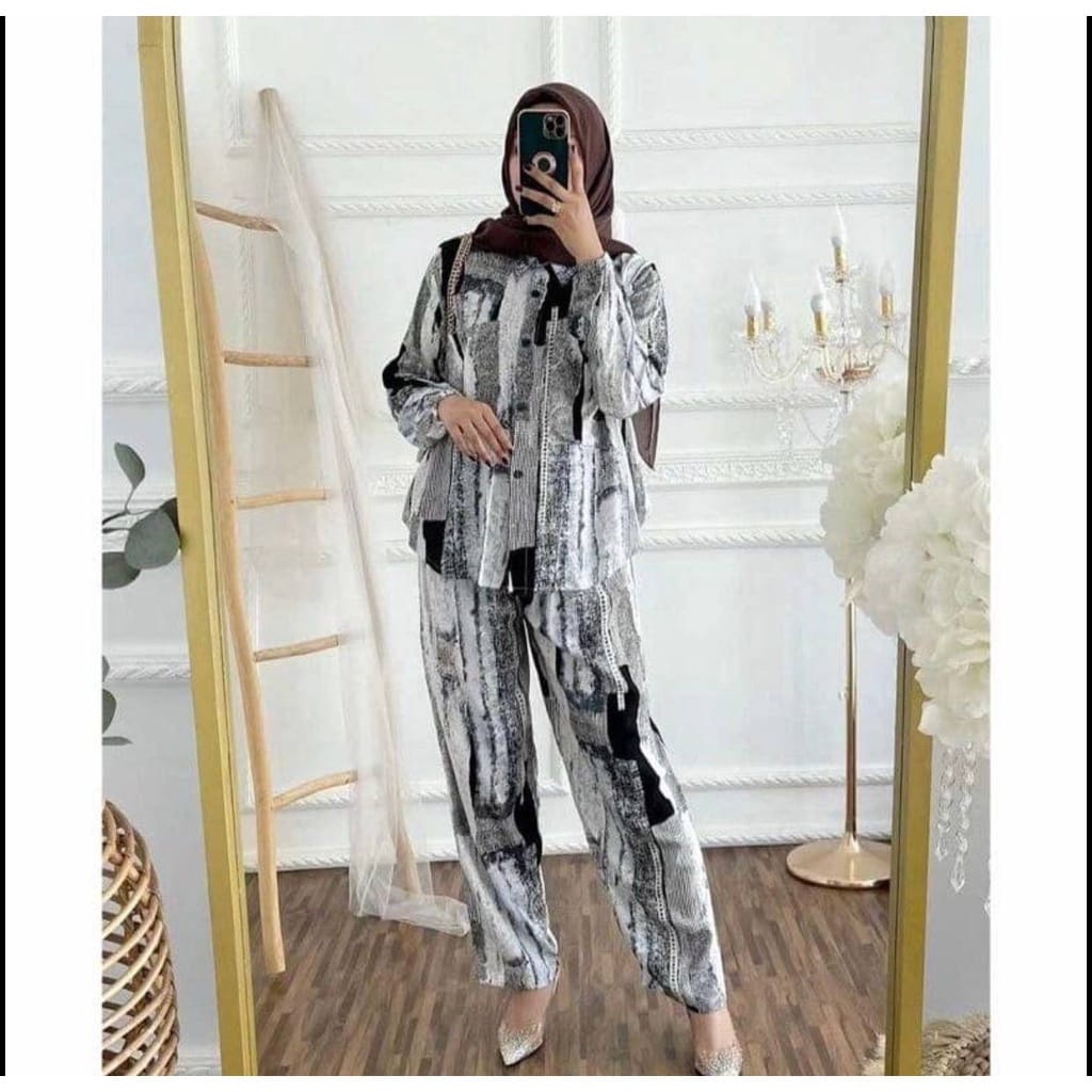 Jual BAJU ONE SET DAILY OOTD PAJAMAS PIYAMA PAKAIAN TIDUR CELANA ...