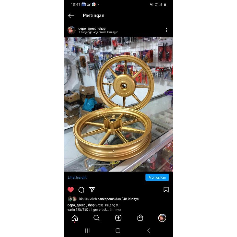 Jual Velg Vrossi Venom Comet Model RCB Palang 8 Vario125 vario150 ...