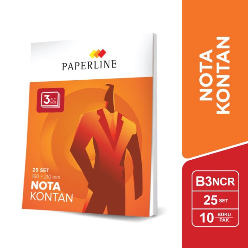 Jual Nota Kontan Paperline Besar 3 Ply / NCR / (10 buku) | Shopee Indonesia
