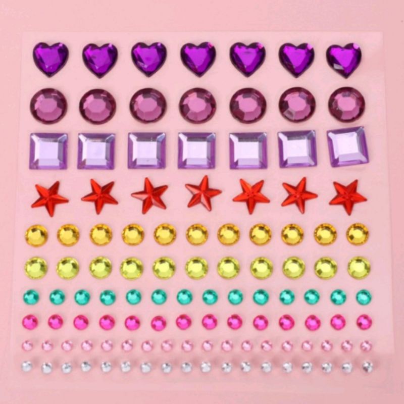 Jual Sticker Stiker Kristal DIAMOND SHINY DIY Scrapbook Kerajinan Make ...