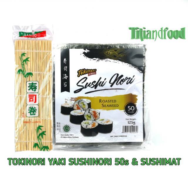 Jual SUSHI NORI TOKINORI 50 SHEET dan SUSHIMAT | Shopee Indonesia