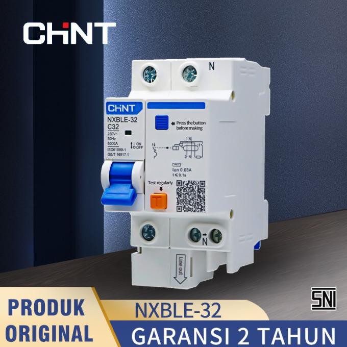 Jual RCBO + MCB Chint NXBLE-32 1P+N 6 10 16 20 25 32 (A) 6kA - 10A | Shopee Indonesia