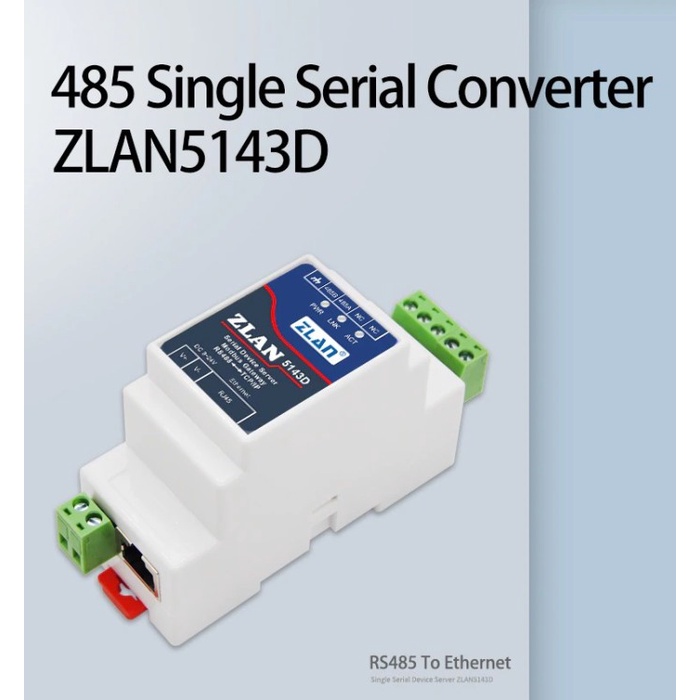 Jual ZLAN5143D DIN-rail RS485 To Ethernet Converter Modbus RTU TCP MQTT ...