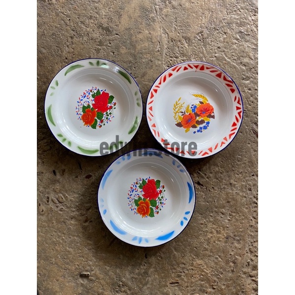 Jual [GROSIR] Piring Seng 22cm / Piring Enamel / Piring Jadul - Piring ...