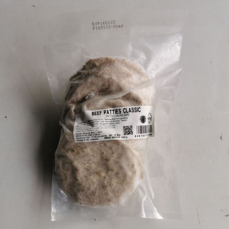 Jual Bernardi Beef Patties 6s 240gr Daging Burger Sapi Classic Premium ...