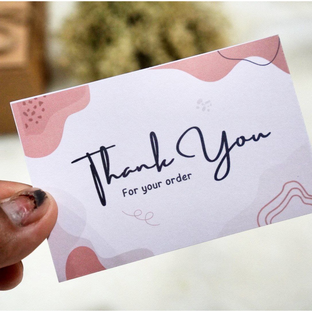 Jual kartu ucapan bisa custom / thankyou card / THANK YOU CARD 6x9 CM ...