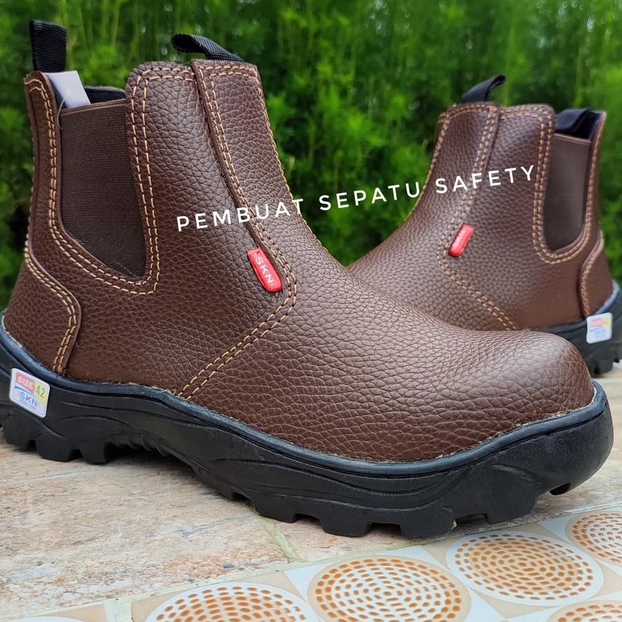 Jual [PRODUK KFKQ0] Sepatu Safety Slip on Elastis King Skn ujung besi ...