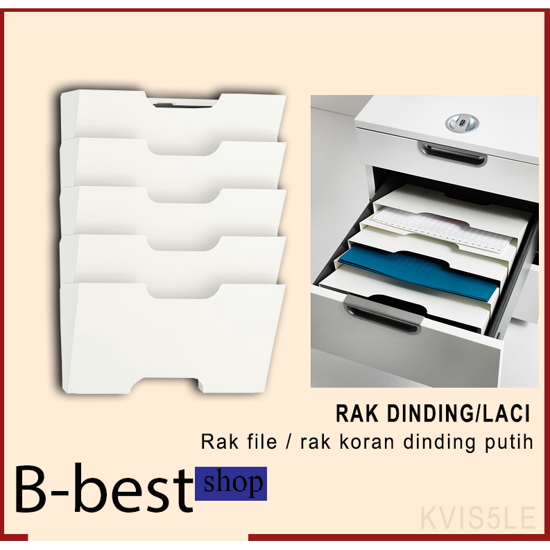 Jual Rak koran dinding putih / rak majalah / rak dokument RAK DINDING ...