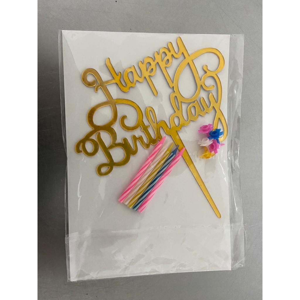 Jual Topper Happy Birthday + Lilin | Shopee Indonesia