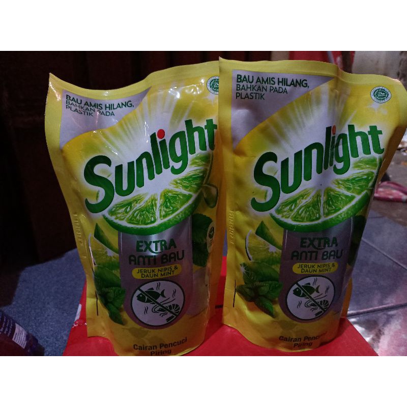 Jual Sunlight Cuci piring Extra anti bau jeruk nipis&mint 650ml | Shopee Indonesia