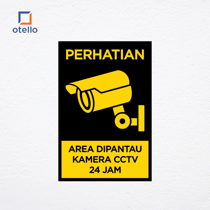 Jual Sign Board Area Dipantau Kamera CCTV 24 Jam | Papan Sign Akrilik ...