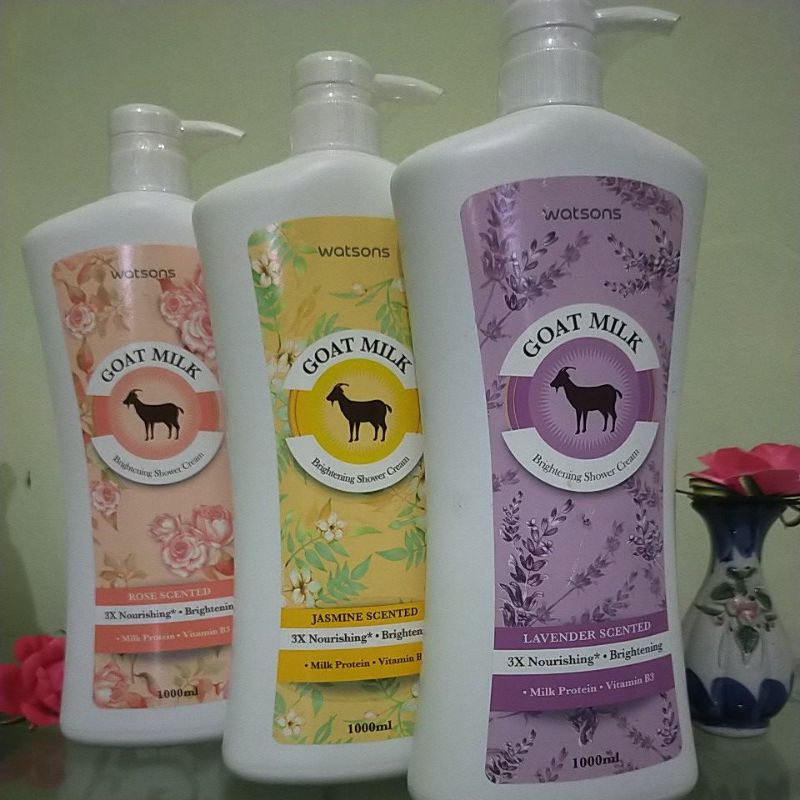 Jual SABUN CAIR WATSONS GOATMILK SHOWER CREAM 1 LITER | Shopee Indonesia