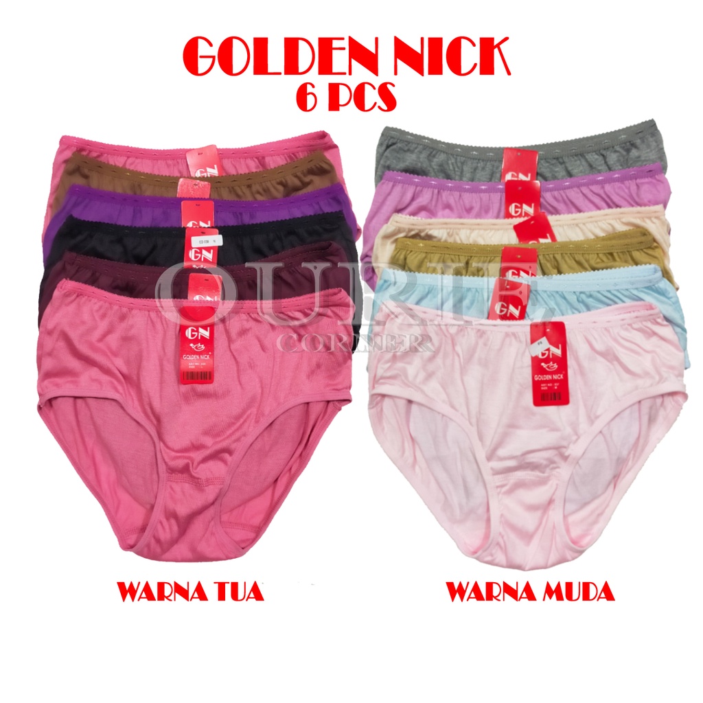 Jual 6 Celana Dalam Wanita - GN 937 OC - GOLDEN NICK - SET 6 - CD Dewasa - Remaja Putri ...