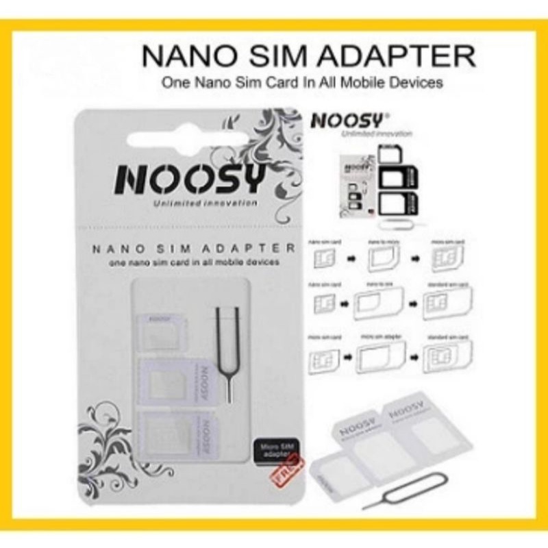 Jual MG88 Noosy Sim Card Adapter 3 in 1 Micro Nano Mini Plus Sim Tray ...