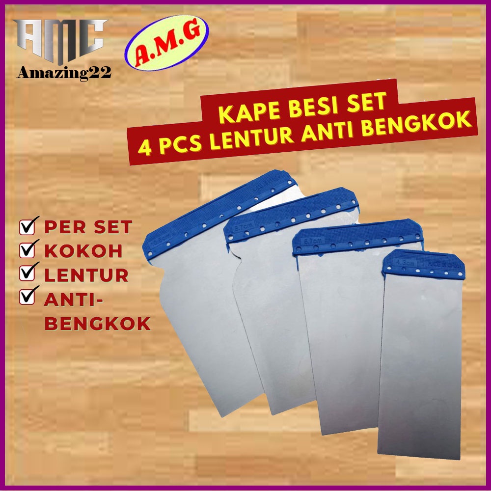 Jual [4 PCS] Kape Kapi Skrap Sekrap Scraper Scrapper Dempul Kompon ...
