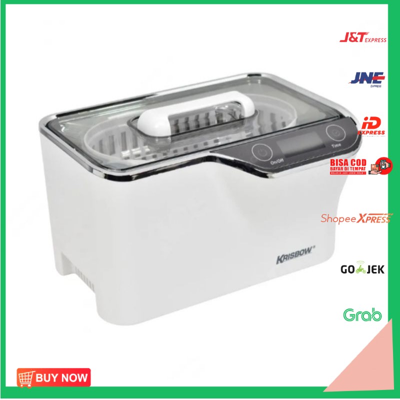 Jual [[[BISA COD]]] Krisbow Ultrasonic Cleaner Digital - Putih 600ml ...