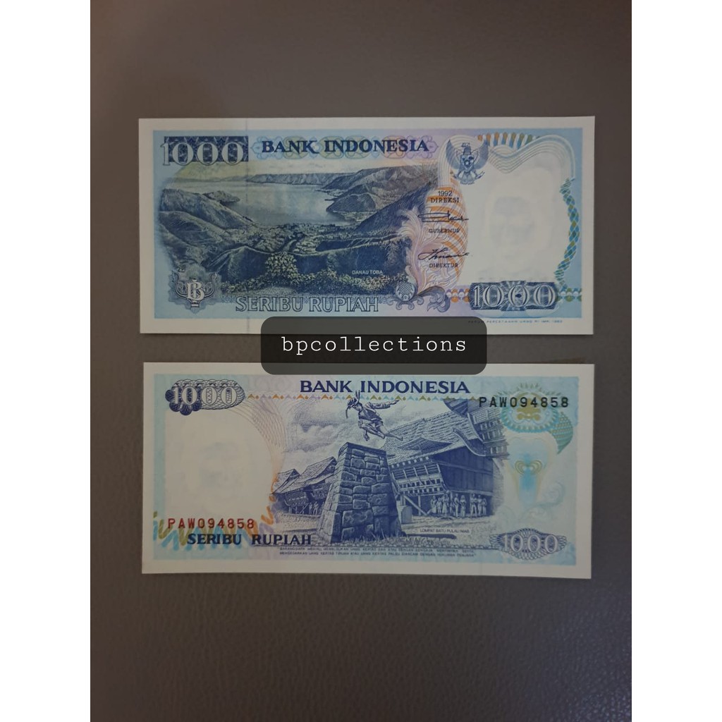 Jual Uang Lama 1000 rupiah Lompat Batu Nias 1992 Uang Kertas Kuno Asli ...
