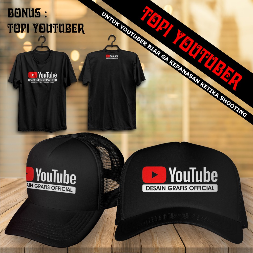Jual Topi Youtube, topi youtube nama channel | Shopee Indonesia