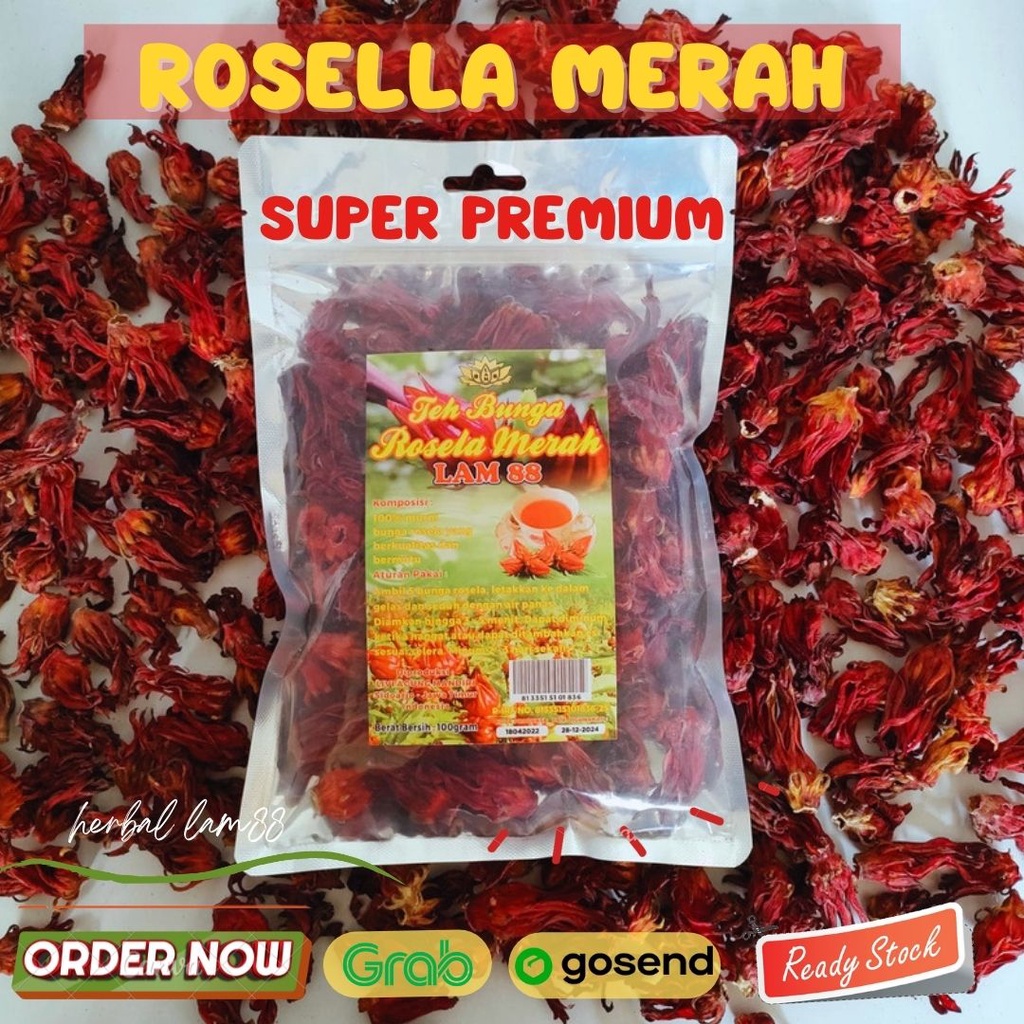 Jual rosella merah teh herbal kemasan 100g | Shopee Indonesia