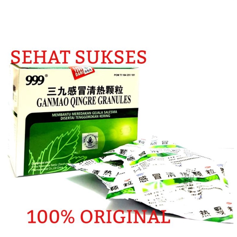 Jual 999 Ganmao Qingre Granules - Obat Flu, Demam, Batuk, Meriang ...
