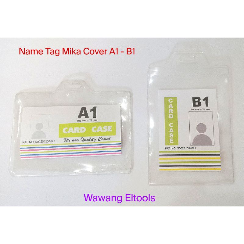 Jual NAME TAG MIKA A1.B1(10X7cm) COVER PLASTIK/ID CARD/MIKA COVER ...