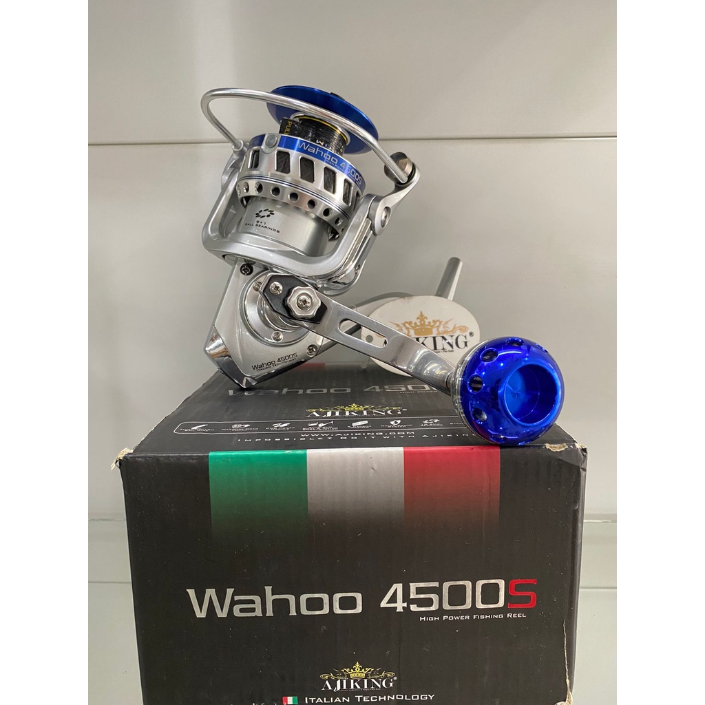 Jual AJIKING REEL WAHOO S SERIES 10+1BB METAL POWER HANDLE DRAG CARBON ...