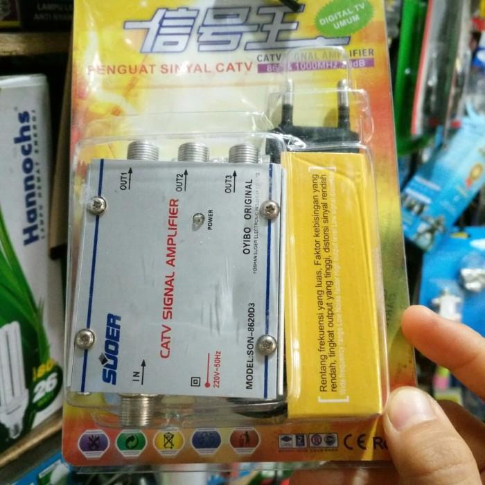 Jual Signal Terminal Antene + Bosster 1+ 3 / Penguat Sinyal Tv 1Antene ...