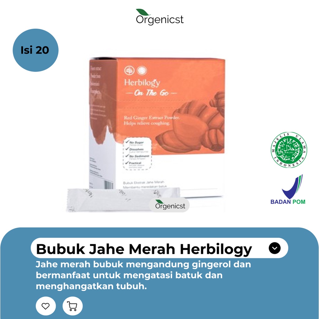 Jual Herbilogy red ginger extract powder - minuman ekstrak jahe merah ...