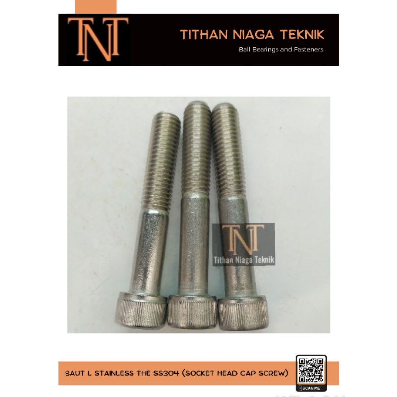 Jual M16x70 drat 2.0 Baut L stainless SS304 tipe L screw M16 x 70 mm ...