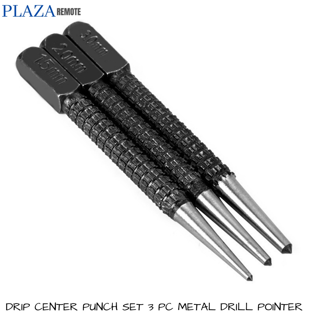 Jual PENANDA TITIK BOR SET ISI 3 PC DRIP IMPACT CENTER PUNCH METAL ...