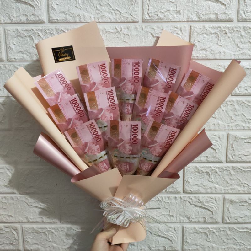 Jual Small Standing Money Bouquet 12 Lembar / Bucket Buket Bunga Uang ...