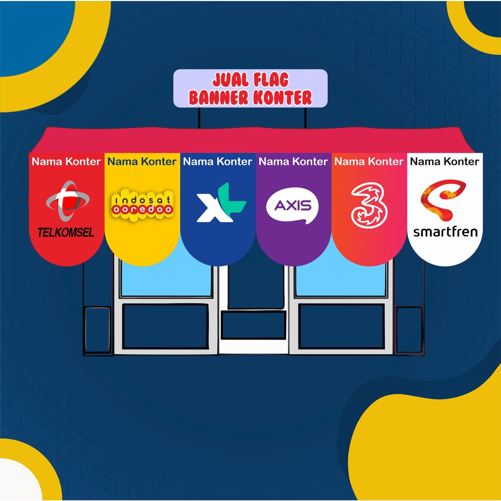 Jual SPANDUK BANNER BENDERA HIASAN KONTER MOTIF RENDA / FLAG BANNER | Shopee Indonesia