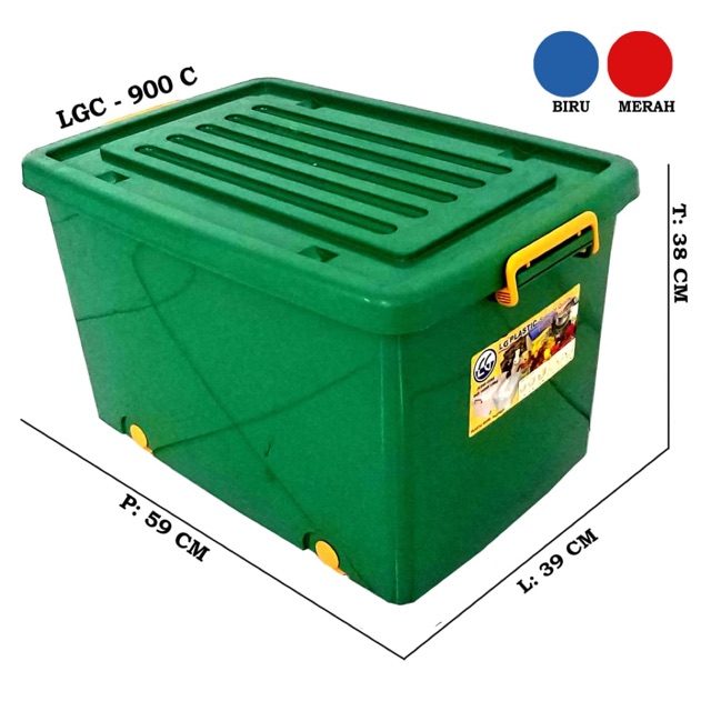 Jual Box Container Roda 90 liter/ boxer / box penyimpanan/ box roda lg ...