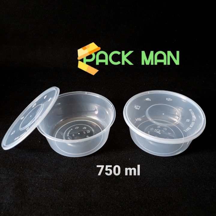 Jual SATU DUS Thinwall Bowl Bulat / Mangkok Plastik 750 ml | Shopee ...