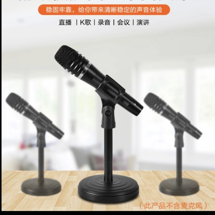 Jual stand mic stand microphone desktop disc microphone holder 360 hp ...