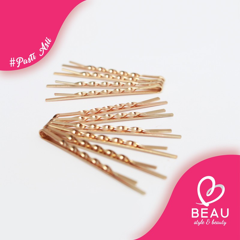 Jual BEAU Jepitan Rambut Emas Murah dan Trendy /Gold Hair Pinset ...