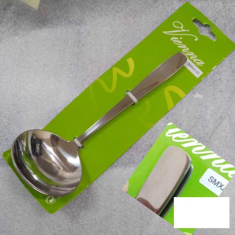 Jual VIENNA Sendok Sup 23,5 cm Stainless Irus Soup Ladle SMXA-90V 23 ...