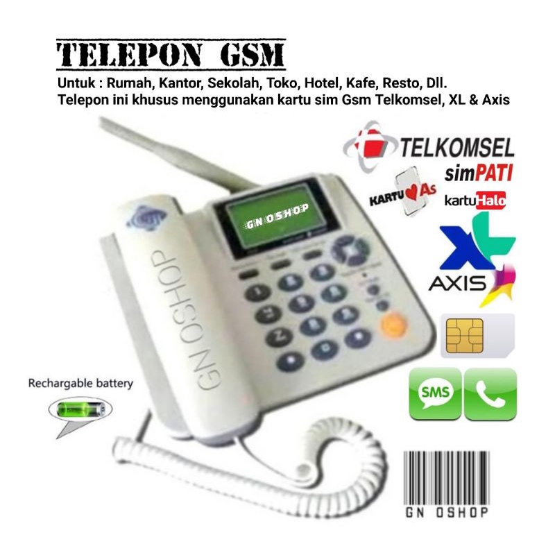 Jual Telepon GSM Rumah Kantor - Telp Telpon Telephone Desk Phone GSM ...