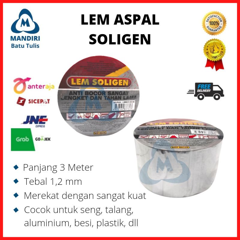 Jual Lem Aspal Soligen Penambal Bocor Aluminium Asbes Plastik Talang ...