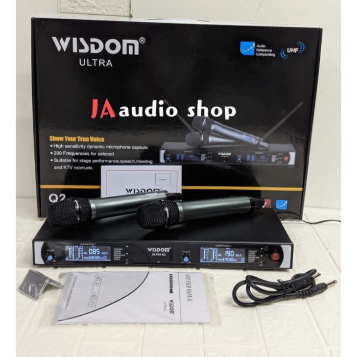 Jual Mic Wireless WISDOM Q2 ULTRA || wisdom q2(bisa rubah frekuensi ...