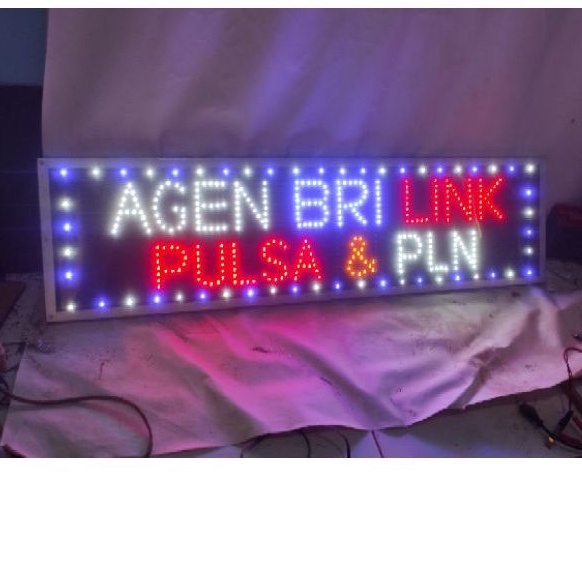 Jual tulisan led sign AGEN BRI LINK besar 100x30cm | Shopee Indonesia