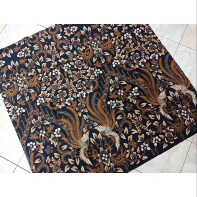 Jual Kain batik sogan solo kembang merak | Shopee Indonesia