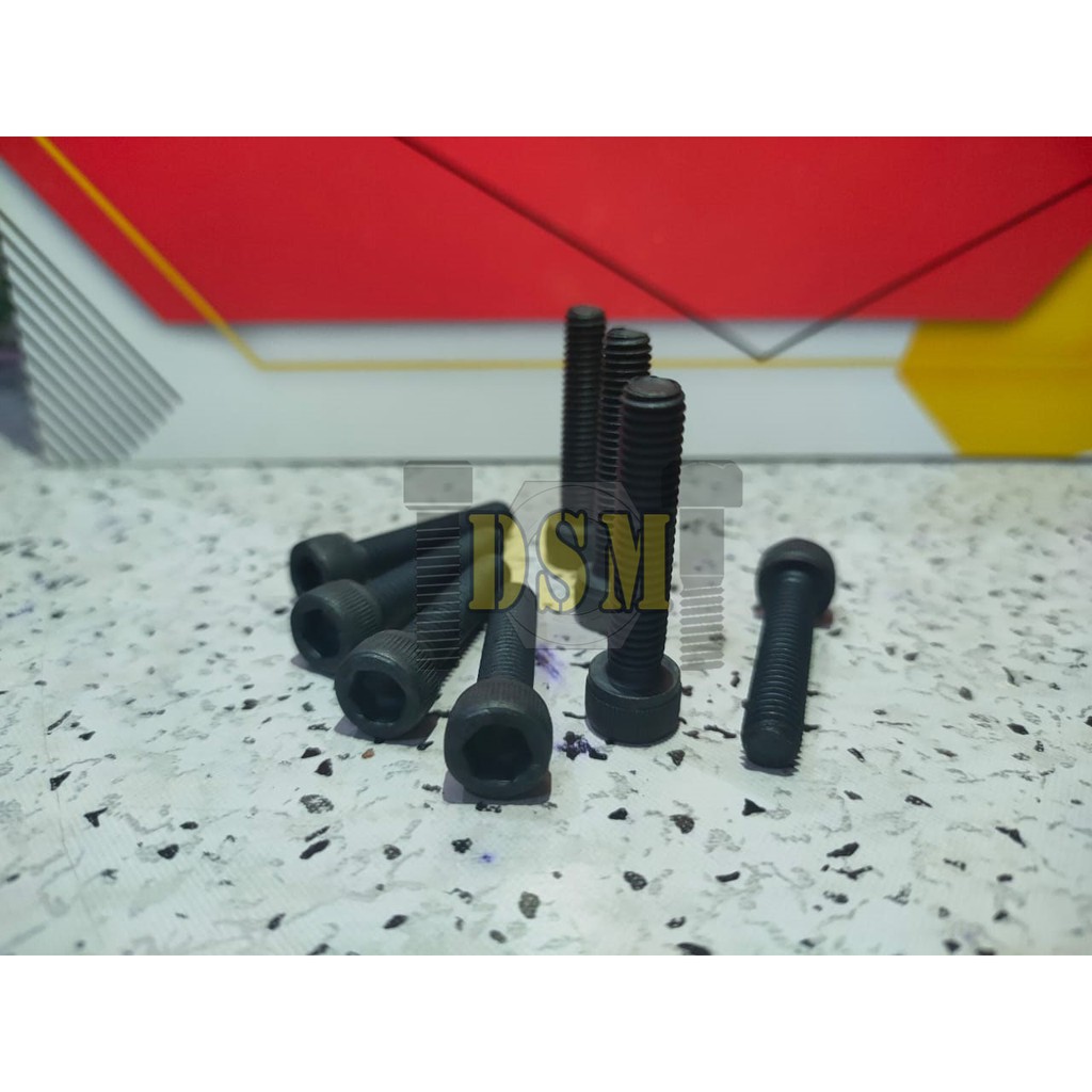 Jual Grade 12.9 / Baut L Baja M10x50 / Hex Socket M10 Pitch 1,5 Kunci L ...