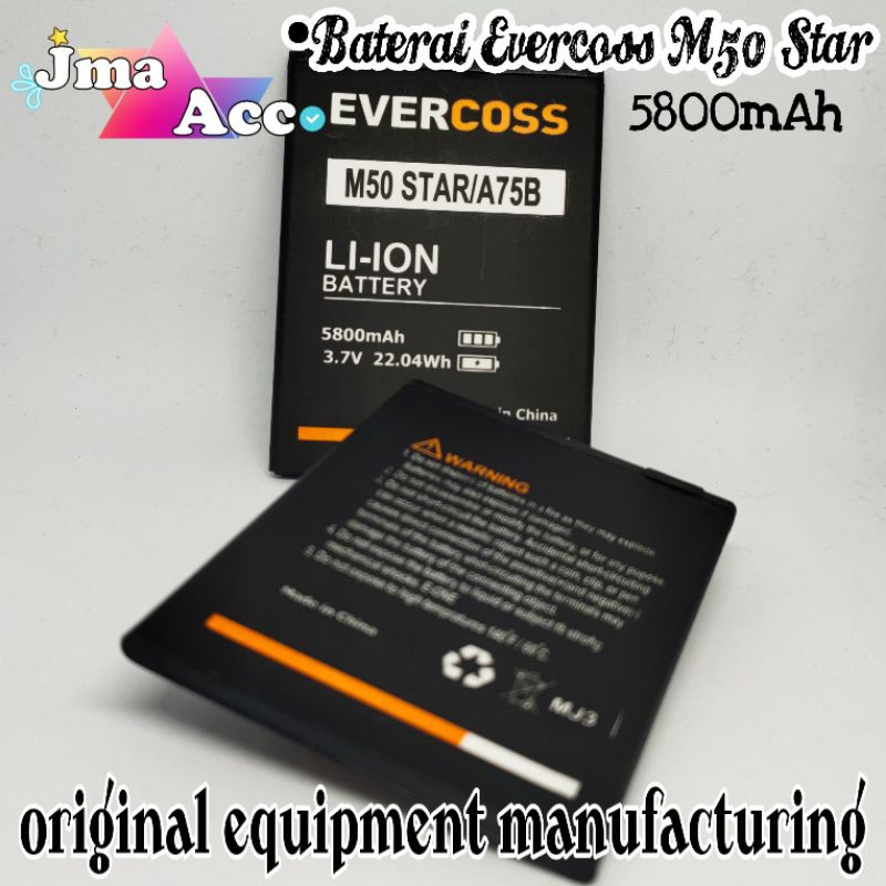 Jual Baterai EVERCOSS M50 STAR /M50 A 4G /A75B MAX / M50 extream ...