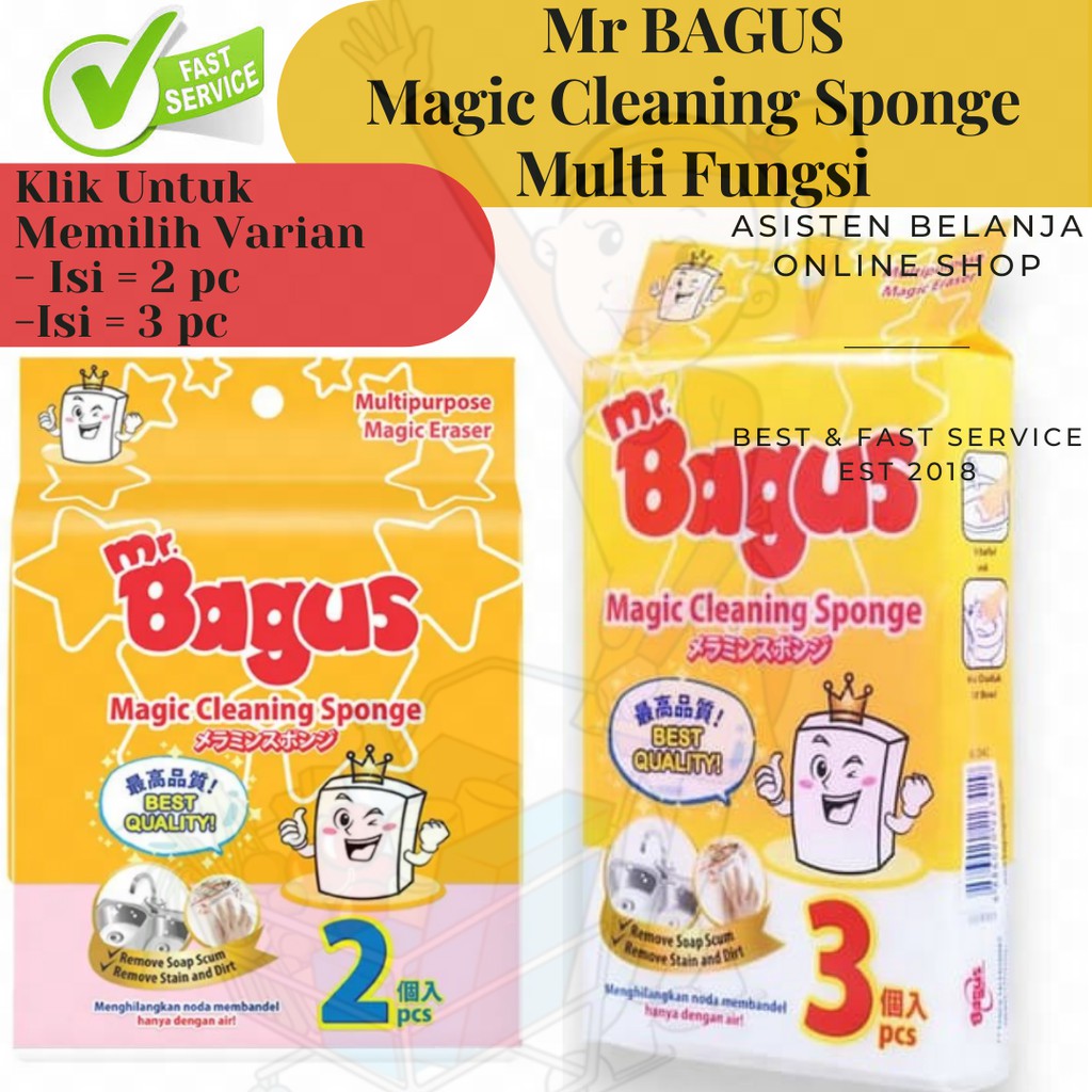 Jual BAGUS Magic Cleaning Sponge 2s / 3s isi 2 / 3 pcs PembersihAjaib ...