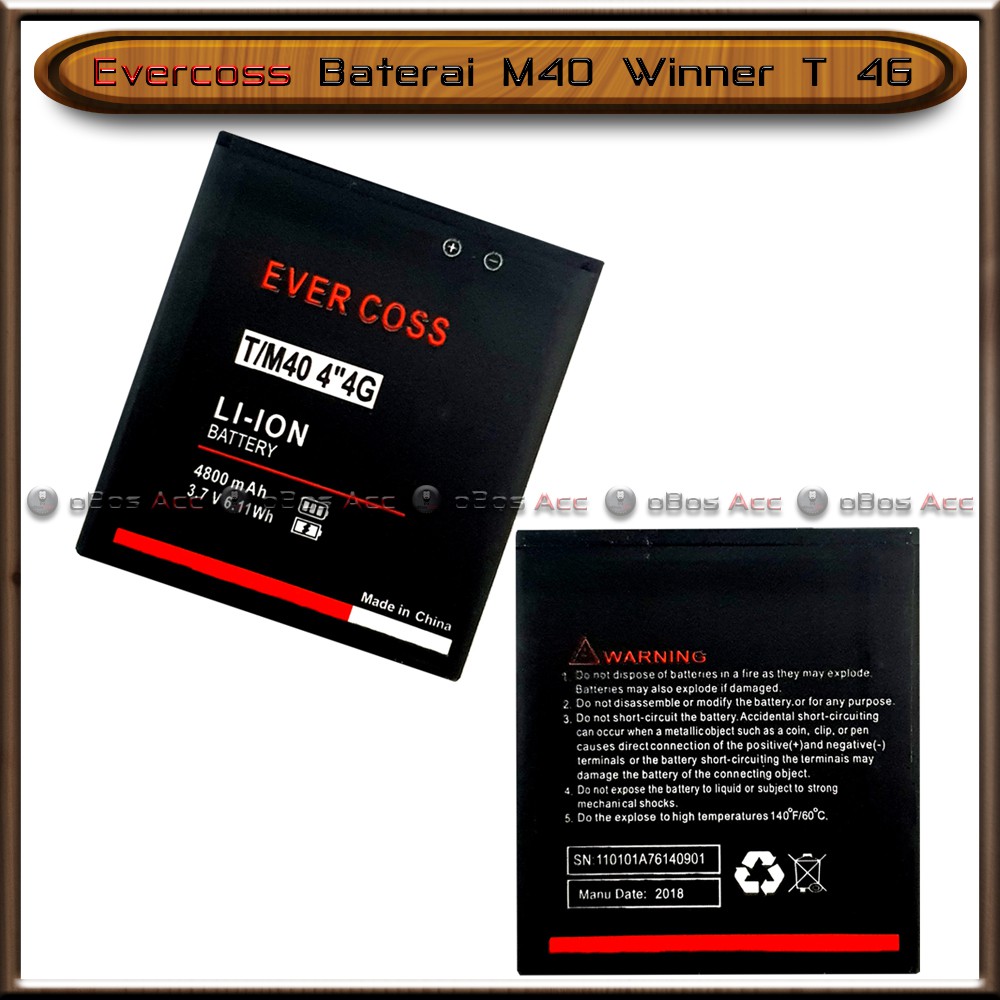 Jual Baterai Evercoss M40 Winner T 4G Double Power Batre Batrai HP ...