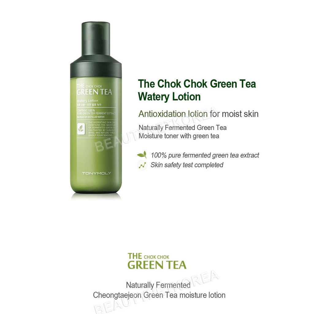Jual Tony Moly The Chok Chok Green Tea Watery Skin water atau Tonymoly Lotion 5ml DA 5670 ...